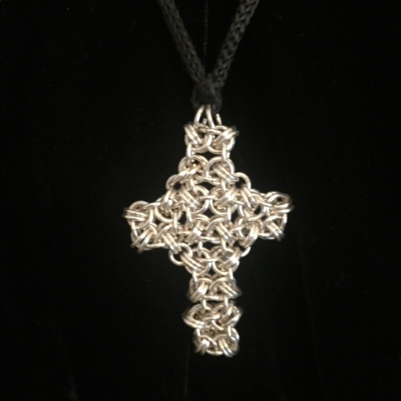 Jewelry | Silver Looped Cross Necklace | Poshmark